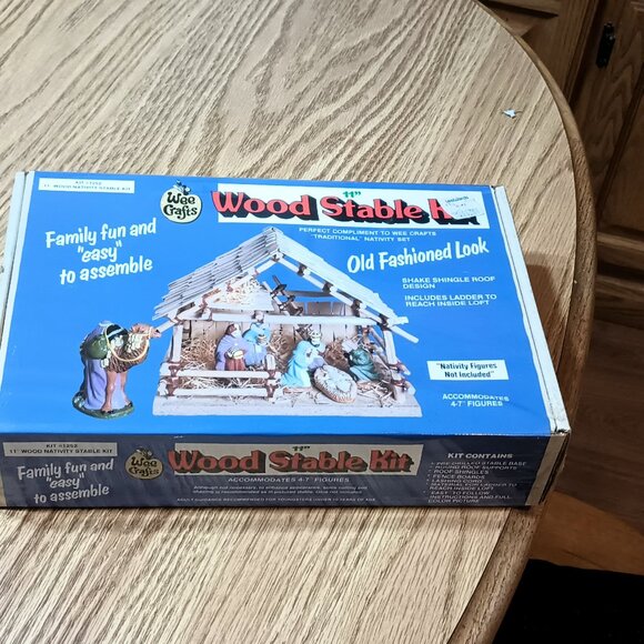 Wee Crafts | Holiday | New Vintage Wee Crafts 1 Wood Stable Kit 1252 ...
